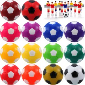 erinnmy 14 pcs foosball balls,tabletop soccer balls,table football soccer replacement balls,multicolor official tabletop game balls,foosball table balls,1.42 inch mini soccer ball foosball balls