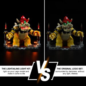 LIGHTAILING Light for 71411 The Mighty-Bowser - Led Lighting Kit Compatible with Building Blocks Model - NOT Included The Model Set