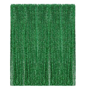 100 pcs glitter sparkle green pipe cleaners chenille stem for diy crafts,arts,wedding,home,party,holiday decoration 6 mm x 12 inch (glitter green)