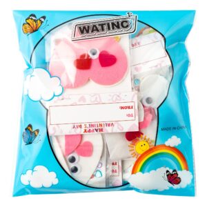 WATINC WT-Valentine Felt Heart Animal-24p