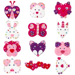 watinc wt-valentine felt heart animal-24p