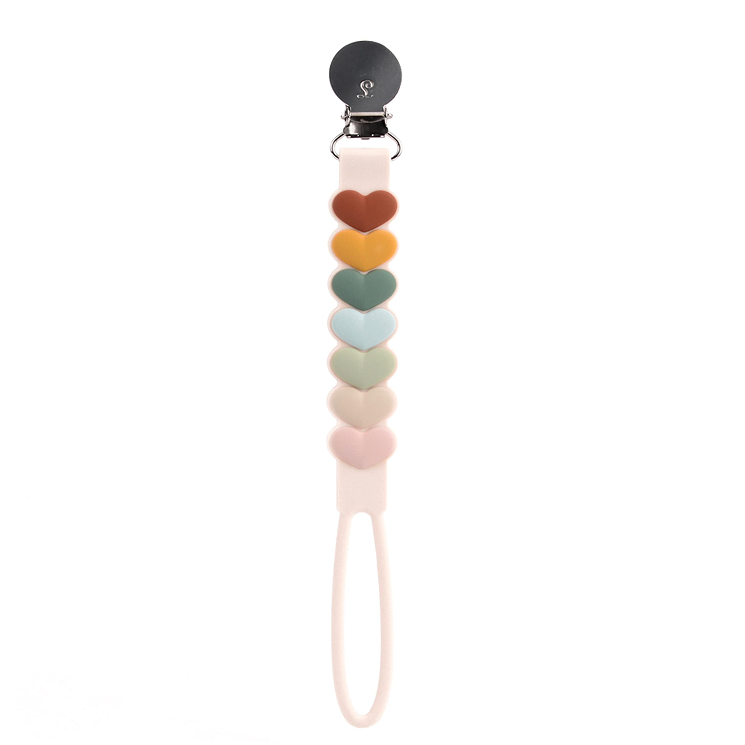 Loulou Lollipop Silicone Teether and Holder Clip Bundle Set - Llama/Sweetheart Multi