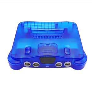 Protective Shell for N64 Retro Video Game Console, Translucent Blue Replacement Case, with Screwdriver, Reset, Power , Universal ABS Storage Box [video game] [video game]