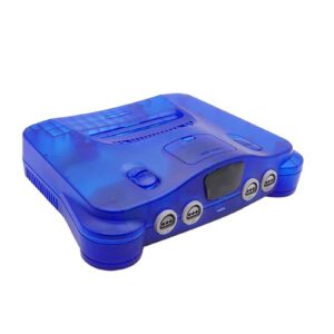 Protective Shell for N64 Retro Video Game Console, Translucent Blue Replacement Case, with Screwdriver, Reset, Power , Universal ABS Storage Box [video game] [video game]