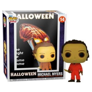 exclusive funko pop! dvd cover: halloween michael myers glows in the dark vinyl figure, multicolor