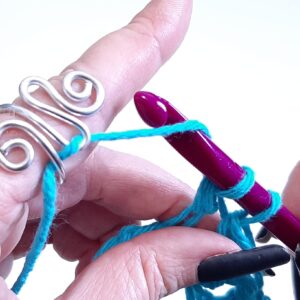 Handmade Crochet Tension Ring | ZigZag Wire Wrapped Knitting or Crochet Tool | Crochet Gifts and Accessories Active