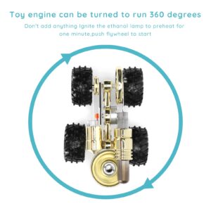 Gugxiom Hot Air Stirling Engine, Stirling Engine Kit, Toy Engine, Car Engineer Generator Model Science Experiment Physical Car Toy, Educational Toy for Teenagers Adults Learning