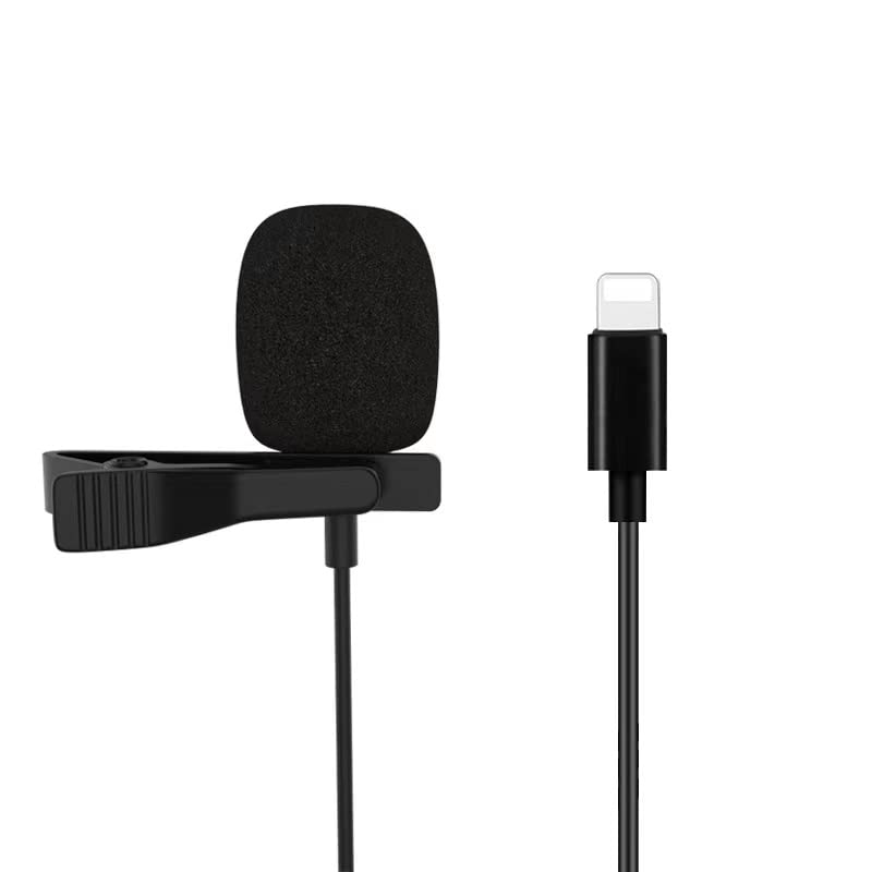 TBAKPU Microphone Professional for iPhone - Lavalier Lapel Omnidirectional Mic for iPad, iPod - Perfect for Audio & Video Recording, YouTube, Interview, Podcast, Vlogging