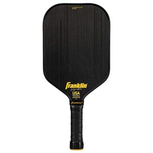 franklin sports pro pickleball paddles - signature series carbon fiber pickleball paddle - usa pickleball (usapa) approved tournament pickleball paddle - 17mm polypropylene core pro racket - black