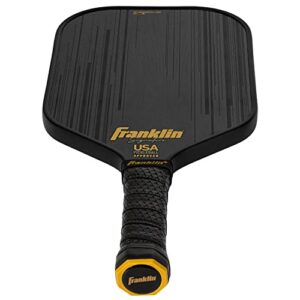 Franklin Sports Pro Pickleball Paddles - Signature Series Carbon Fiber Pickleball Paddle - USA Pickleball (USAPA) Approved Tournament Pickleball Paddle - 17mm Polypropylene Core Pro Racket - Black