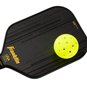 Franklin Sports Pro Pickleball Paddles - Signature Series Carbon Fiber Pickleball Paddle - USA Pickleball (USAPA) Approved Tournament Pickleball Paddle - 17mm Polypropylene Core Pro Racket - Black