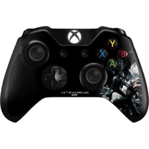 skinit decal gaming skin compatible with xbox one controller - officially licensed warner bros batman and bane fighting design