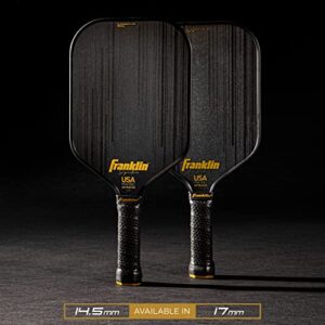 Franklin Sports Pro Pickleball Paddles - Signature Series Carbon Fiber Pickleball Paddle - USA Pickleball (USAPA) Approved Tournament Pickleball Paddle - 17mm Polypropylene Core Pro Racket - Black