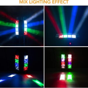 Spider Moving Head DJ Lights, Disco Party Stage Lights Indoor, Litake 8x10W RGBW Sound Activated DMX-512 Control Strobe Beam Lighting for Christmas Party Pub Festival Wedding Event Show, 2 Packs