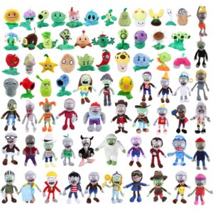 jhesao 25 pcs pvz plush zombies plants sets random different types toy, pvz plushies 1 2 stuffed soft doll, pvz figure doll new