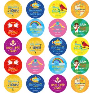 600 pcs christian stickers for kids bible verse faith jesus stickers religious catholic bible stickers for toddler art crafts for kids sunday school party supplies (angel style)