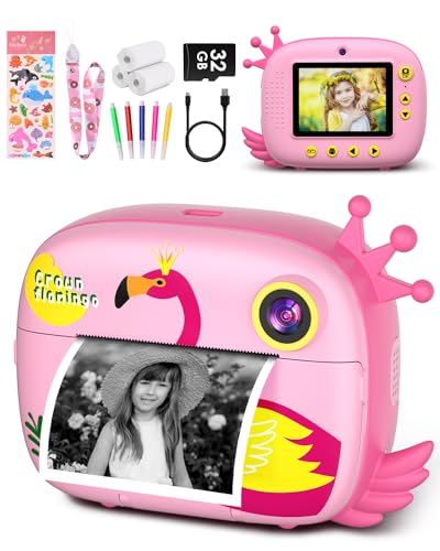 Kids Camera Instant Print, 2.4-inch Screen 12MP / 1080P HD Kids Digital Camera, Kids Toddler Camera, Boys Girls Christmas Birthday Gifts for 3 4 5 6 7 8 9 10 11 12 Year Old