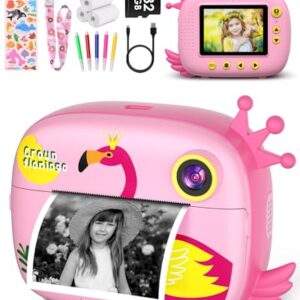 Kids Camera Instant Print, 2.4-inch Screen 12MP / 1080P HD Kids Digital Camera, Kids Toddler Camera, Boys Girls Christmas Birthday Gifts for 3 4 5 6 7 8 9 10 11 12 Year Old