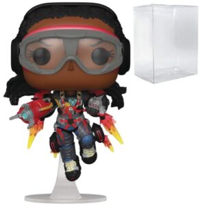 pop marvel: black panther: wakanda forever - ironheart mk1 funko vinyl figure (bundled with compatible box protector case), multicolored, 3.75 inches