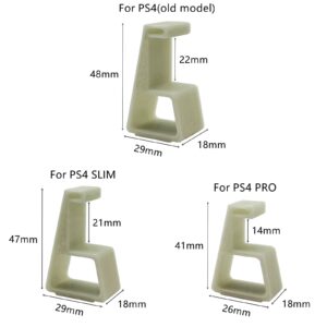 Onyehn Cooling Legs Stand Holder Accessories,Horizontal Version Anti-Skid Heightening Bracket for PlayStation 4 PS4 Pro Console(Luminous Green)(4 Pack)