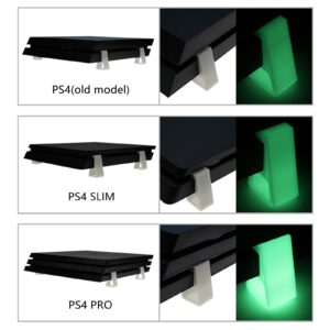 Onyehn Cooling Legs Stand Holder Accessories,Horizontal Version Anti-Skid Heightening Bracket for PlayStation 4 PS4 Pro Console(Luminous Green)(4 Pack)