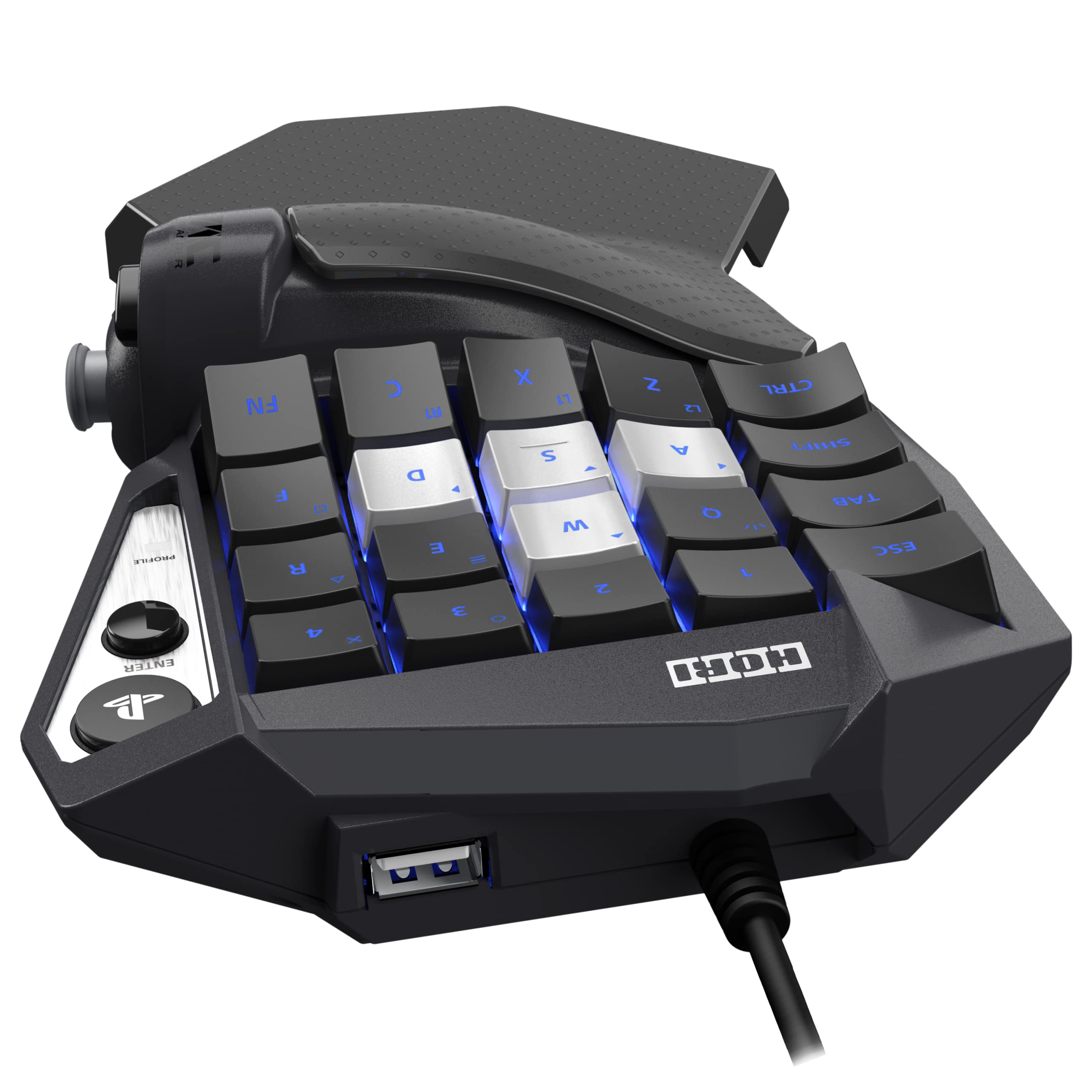 HORI Tactical Assault Commander (TAC) Mechanical Keypad for PlayStation®5, PlayStation®4, and PC - PC-Style Keypad for FPS, MMO, and more - Officially Licensed by Sony