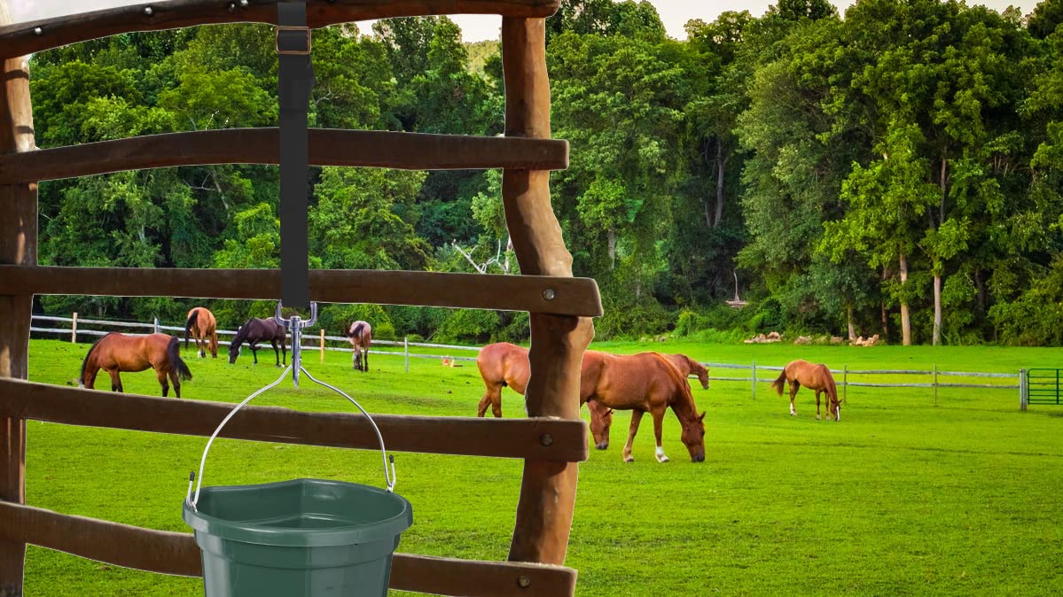 Loaged Adjustable Nylon Bucket Strap （5 Pack）- for Hay Nets, Water Buckets, Hanging Strap,Horse Outdoor Feeders,Heavy Duty Horse Water Feed, 30"