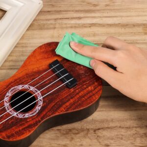 3pcs 12x12inch Instruments Cleaning Cloths, Universal Soft Microfiber Clean Cloths String Instrument Polishing Cloth for Guitar Violin Piano Brass Trumpet Sax Flute (Green)