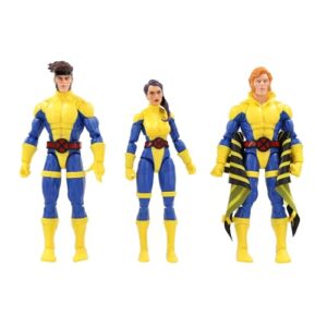 marvel legends series banshee, gambit, & psylocke x-men 60th anniversary action figure set, 6-inch