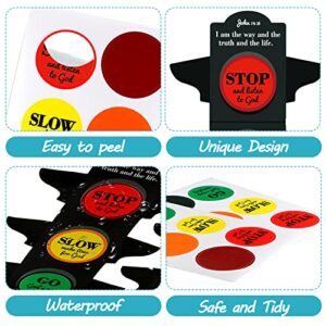 Eaasty 30 Pcs Christian Crafts Sunday School Crafts Religious Crafts for Kids Inspirational Traffic Light Craft Kit Bible Crafts for Children Bulk John 14: 6 Crafts Religious Party Classroom Favor