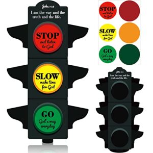 eaasty 30 pcs christian crafts sunday school crafts religious crafts for kids inspirational traffic light craft kit bible crafts for children bulk john 14: 6 crafts religious party classroom favor