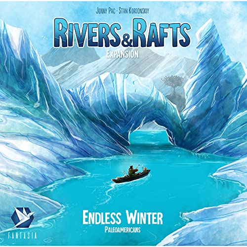 Endless Winter Paleoamericans Rivers & Rafts Board Game Expansion | Prehistoric Strategy Game for Adults and Kids | Ages 12+ | 1-4 Players | Average Playtime 60-90 Minutes | Made by Fantasia Games