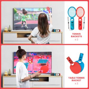 Switch Sports Accessories - CODOGOY 18 in 1 Switch Sports Accessories Bundle for Nintendo Switch Sports, Family Accessories Kit Compatible with Switch/Switch OLED Sports Games