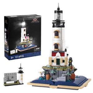 yoifoy ideas lighthouse building sets with glowing rotating lighting for kids and adults to build and collect, stem gifts for boys and girls ages 8+(1016 pieces),new in 2023