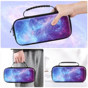 MoKo Carrying Case for Nintendo Switch OLED Model/Nintendo Switch, Hard Shell Portable Travel Carry Case w/10 Game Card Slots Compatible with Nintendo Switch Console & Accessories, Gorgeous Starry Sky