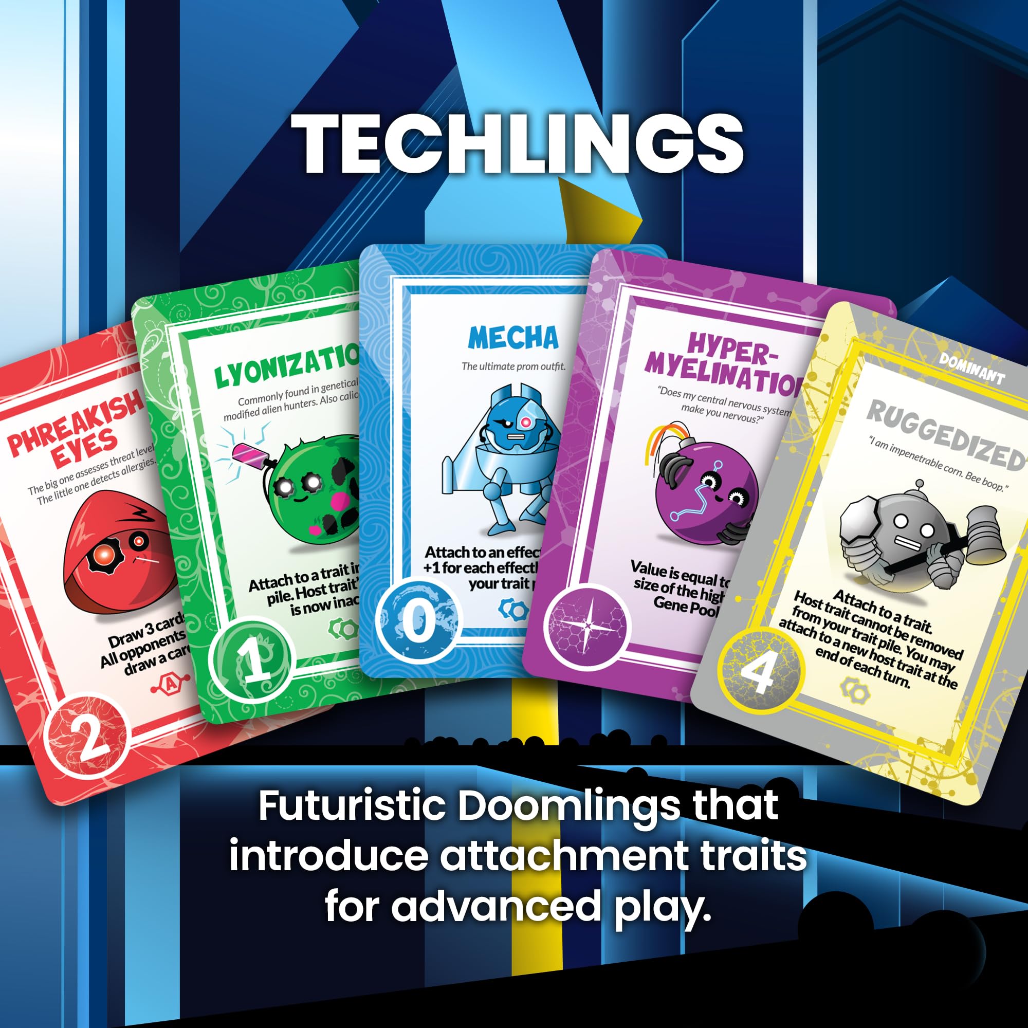 Doomlings Upgrade Pack Card Game - 5 Expansion Pack (81 Total Cards Included)