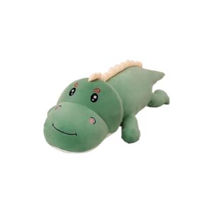 dinosaur plush toy pillow,cute dinosaur stuffed animals doll,soft lumbar back cushion big dinosaur plushies stuffed toy cute pillows,great gift for kids birthday,valentine (green,19.6in)