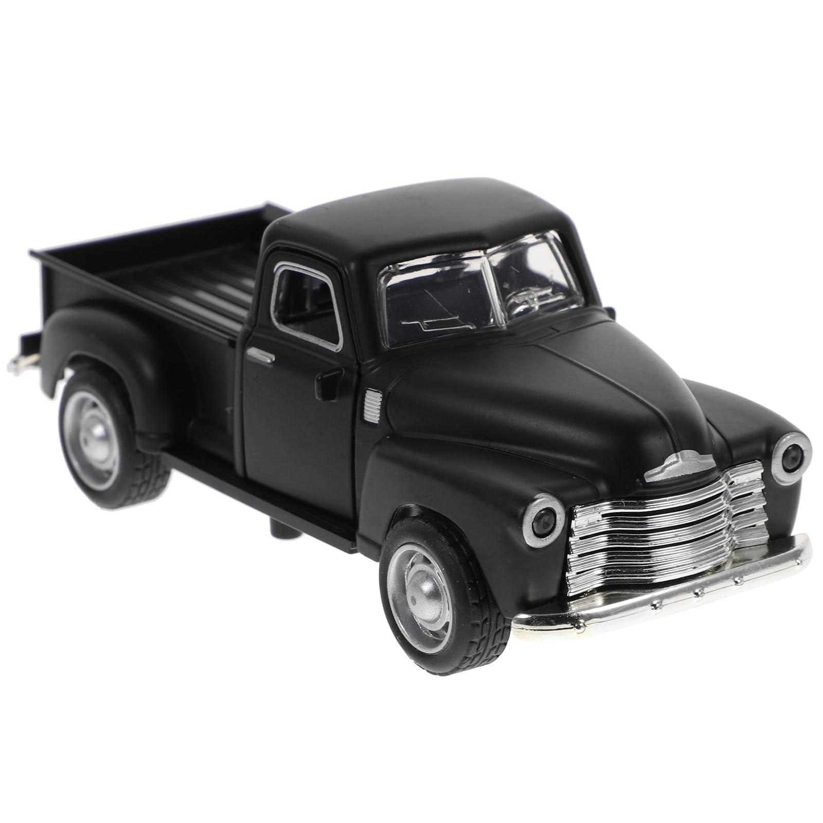 NUOBESTY Die Cast Pickup Truck Model Retro Alloy Car Model Metal Truck Model Black Car Toy for Christmas Party Table Decor Kids Toy