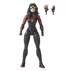 marvel legends series jessica drew spider-woman, spider-man legends collectible 6 inch action figures, 2 accessories