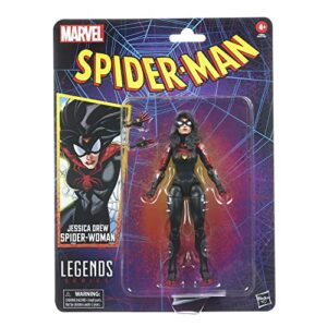 Marvel Legends Series Jessica Drew Spider-Woman, Spider-Man Legends Collectible 6 Inch Action Figures, 2 Accessories