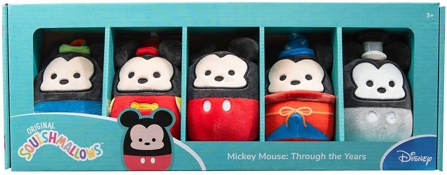 Squishmallows 4" Mickey Mouse Through The Years 5 Piece Set