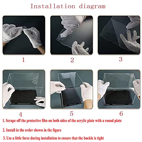 Clear Acrylic Display Case Box ，Versatile Collectibles Display Dustproof Showcase with Thickening Base，for Display Action Figures Home Storage Organizing Toys (8x8x12 inch/20x20x30cm)