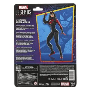 Marvel Legends Series Jessica Drew Spider-Woman, Spider-Man Legends Collectible 6 Inch Action Figures, 2 Accessories