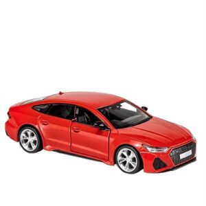 car diecast model car model simulation acoustooptic return car decoration children's toy car gifts and boy collection 1/36 alloy for audi for rs7 (color : red)