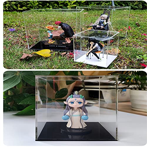 Clear Acrylic Display Case Box ，Versatile Collectibles Display Dustproof Showcase with Thickening Base，for Display Action Figures Home Storage Organizing Toys (8x8x12 inch/20x20x30cm)