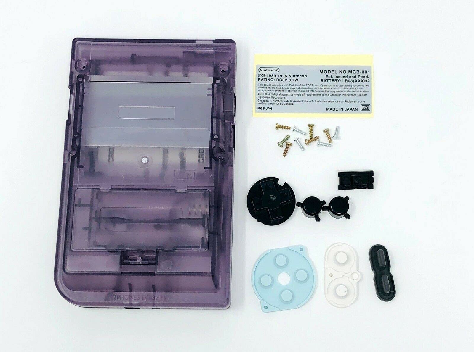 MOOKEENONE Easy Installation Housing Shell Case Screen Atomic Monitor Cover for GBP for Game Boy Pocket Purple Repair Parts