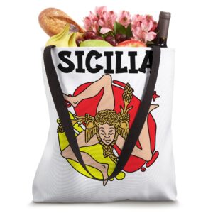 Sicilia Flag Sicily Palermo Italy Tote Bag