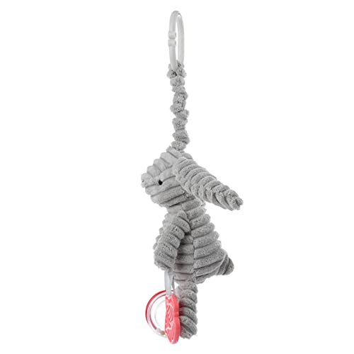 Apricot Lamb Gray Bunny Rabbit Character Teething Toy Soft Baby Rattle Stroller for Boys and Girls, Plush Stuffed Animal Rattle Toy Lovey for The Newborn, 0-3 Months, 0-6 Months and above, 8.5 Inches