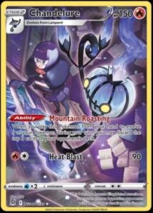 pokemon - chandelure tg04/tg30 - lost origin - trainer gallery - holo card