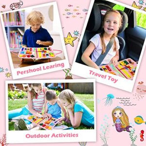 PWRNSPUS Montessori Busy Board for Toddlers, Toys for Girls & Boys Gifts, Autism Educational Airplane Car Travel Toys, Sensory Toys, Preschool Activities for Learning Fine Motor Skills